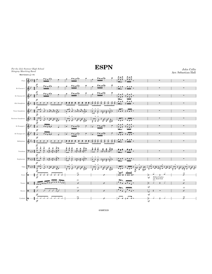 ESPN Sheet Music for Trombone, Euphonium, Tuba, Mellophone & more ...