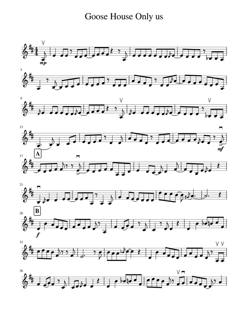Goose House Only Us 僕らだけの等身大 Sheet Music for Violin (Solo) | MuseScore.com