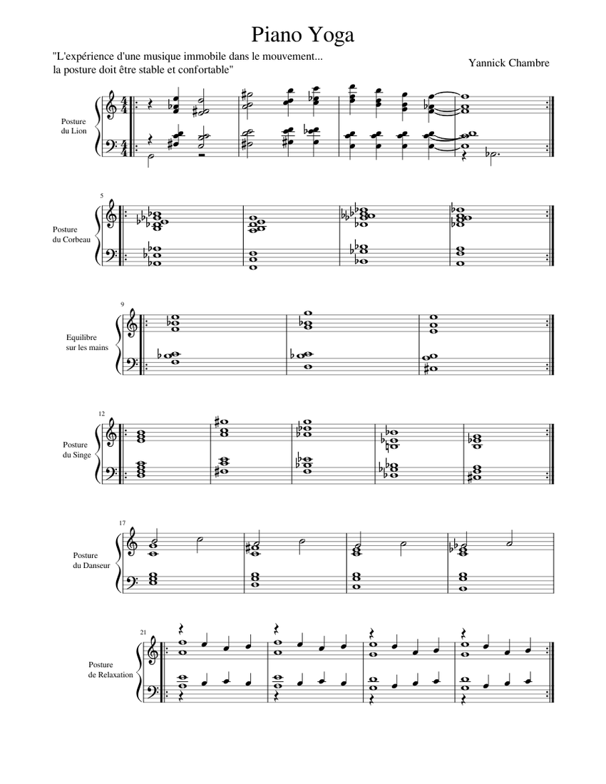 Piano Yoga Sheet music for Piano (Solo) | Musescore.com
