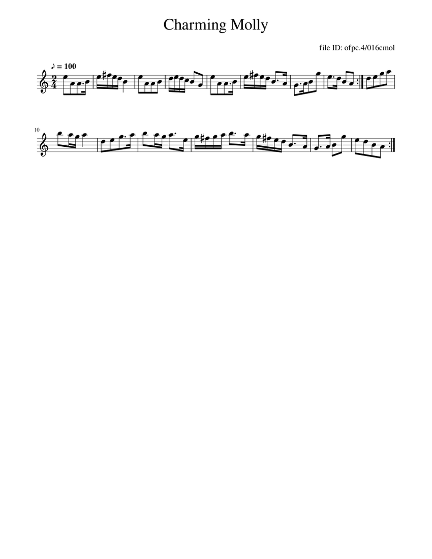Charming Molly Sheet music for Piano (Solo) Easy | Musescore.com