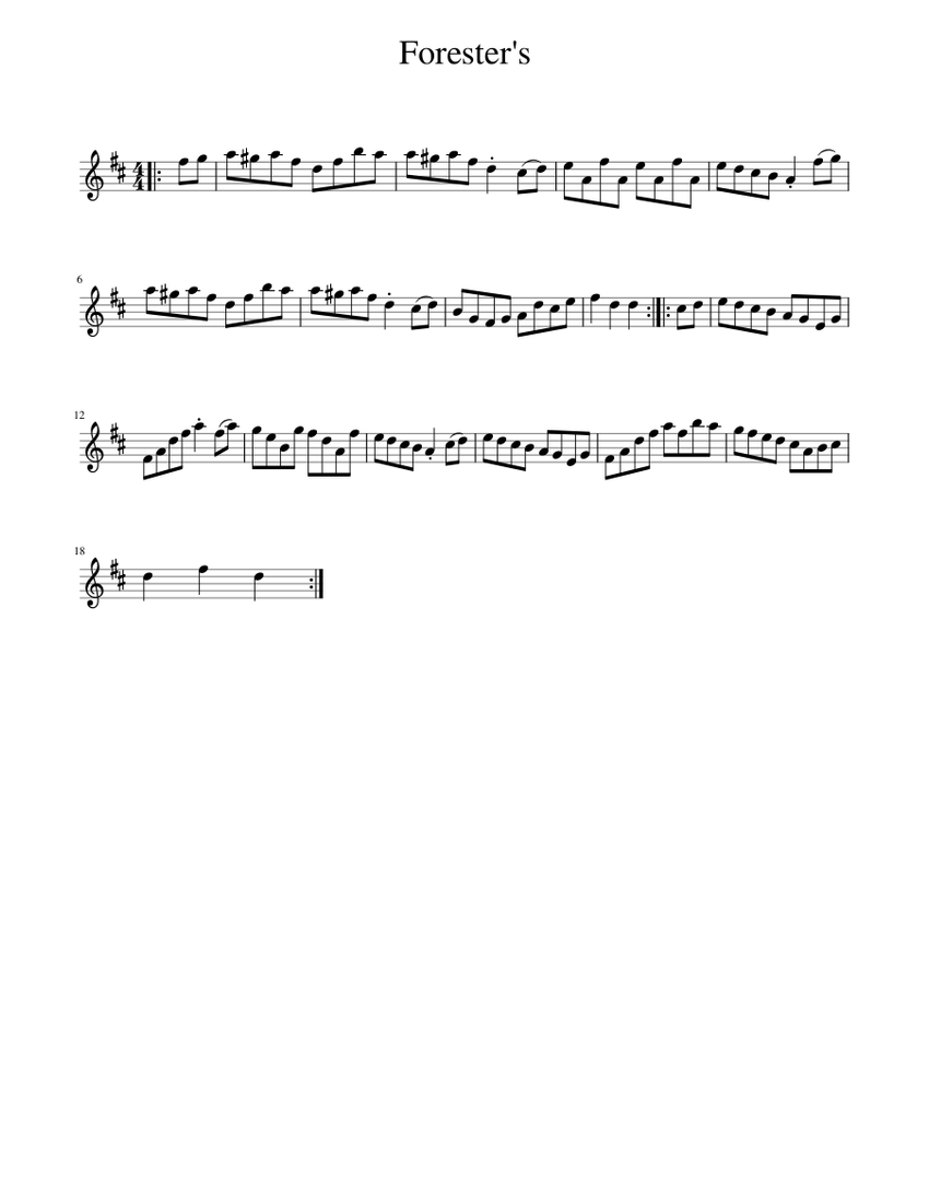 Forester's Sheet music for Piano (Solo) | Musescore.com