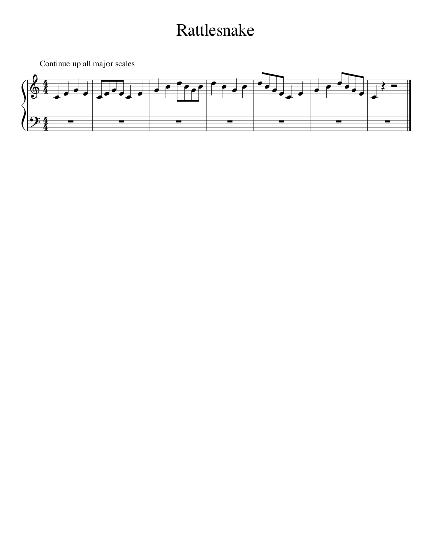 Rattlesnake ian Sheet music for Piano (Solo) | Musescore.com