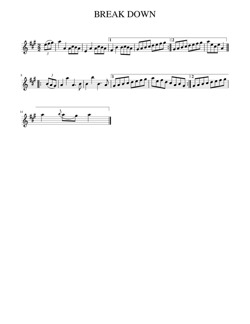 BREAK DOWN Sheet music for Piano (Solo) | Musescore.com