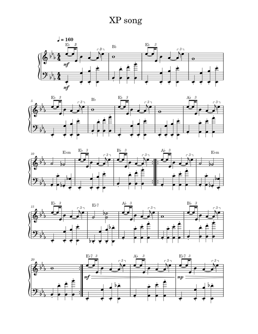 Windows XP Song Sheet music for Piano (Solo) | Musescore.com