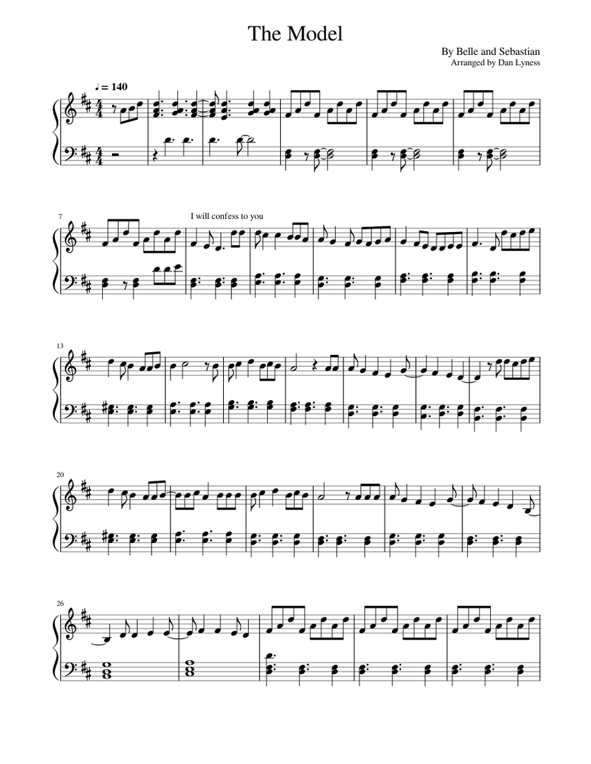 The Model Sheet Music for Piano (Solo) | MuseScore.com