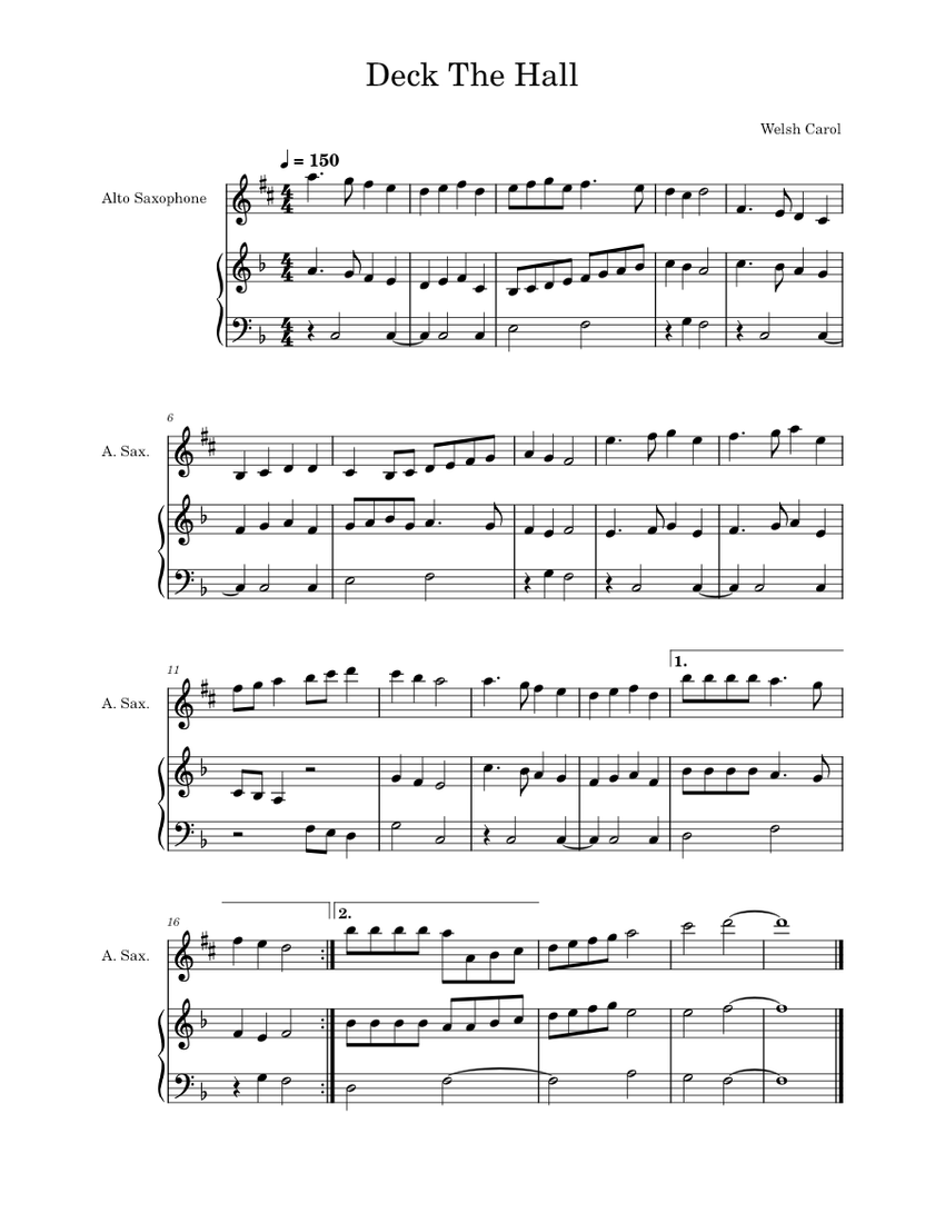 Deck the halls – Misc Christmas Deck The Halls Sheet music for Piano ...