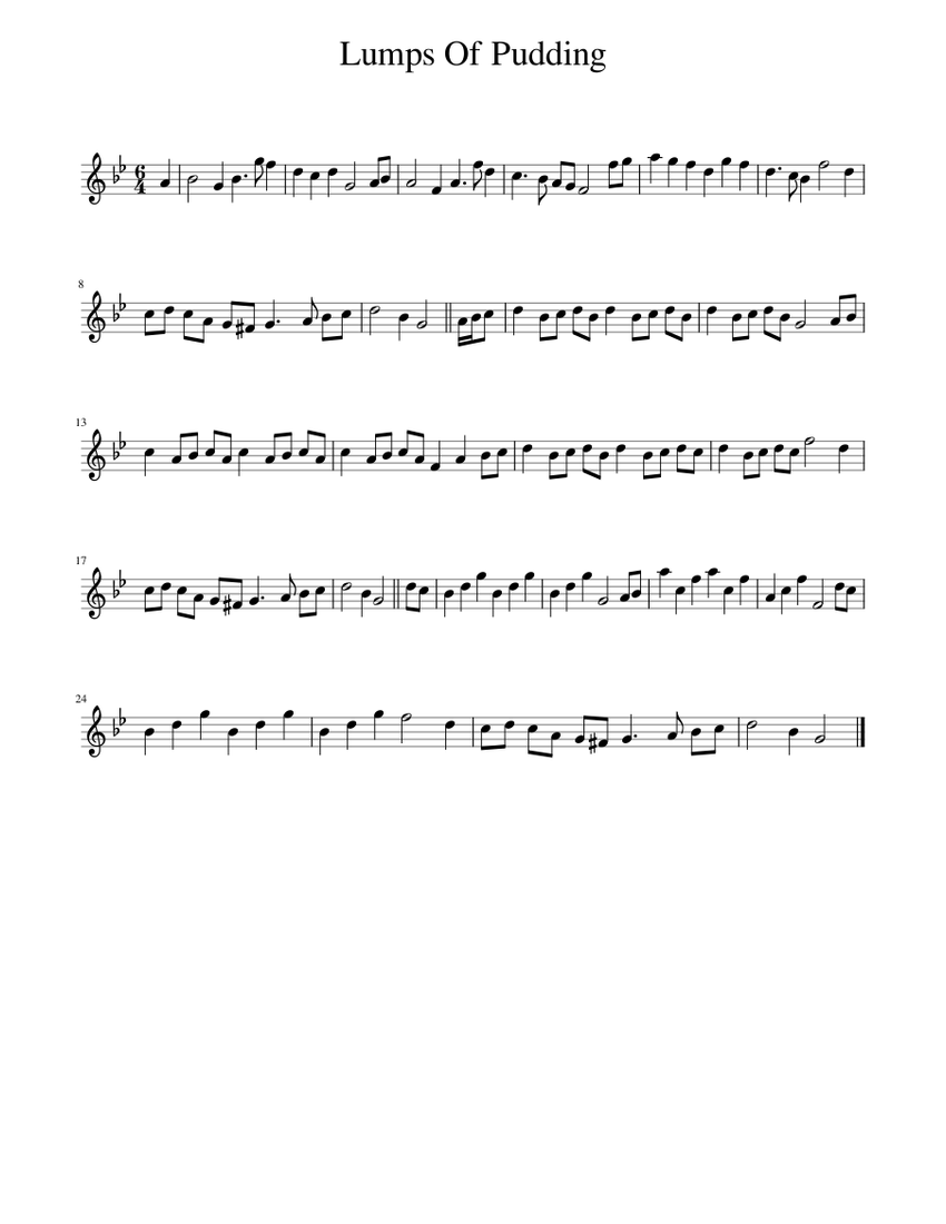 Lumps Of Pudding Sheet music for Piano (Solo) Easy | Musescore.com