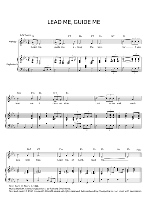 Lead Me, Guide Me Sheet Music with Chords for Piano, Synthesizer (Mixed ...