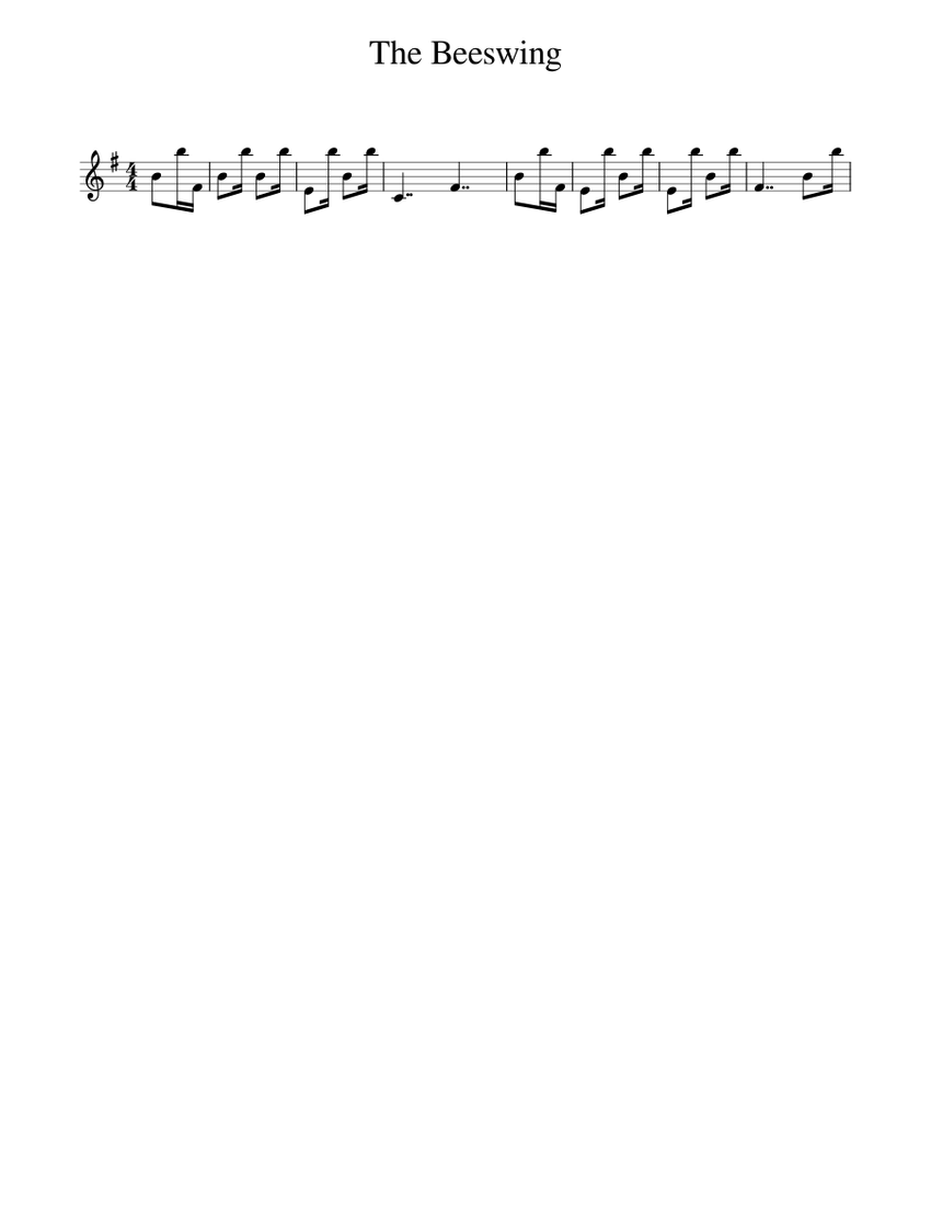 The Beeswing Sheet music for Piano (Solo) Easy | Musescore.com