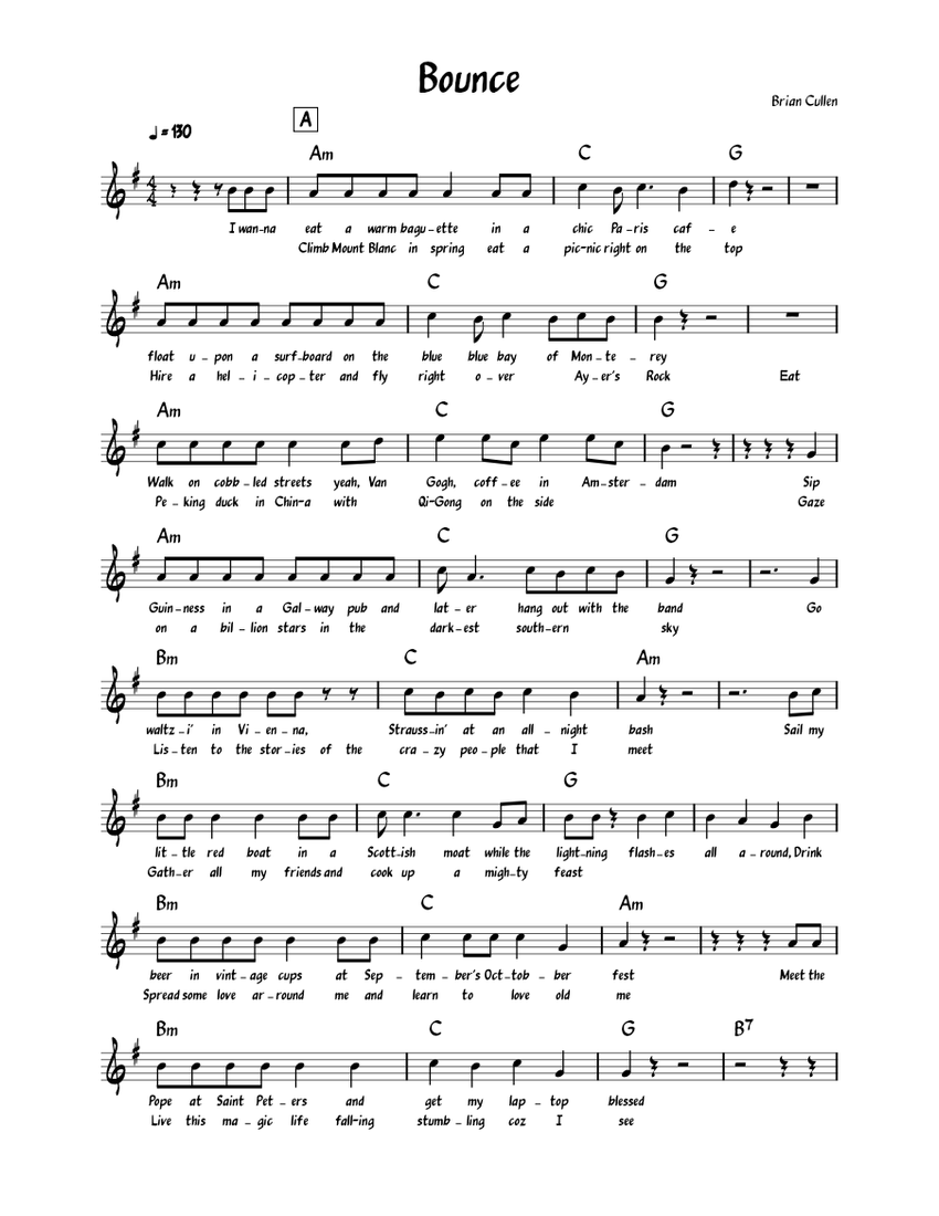 Bounce Sheet music for Piano (Jazz Band) | Musescore.com