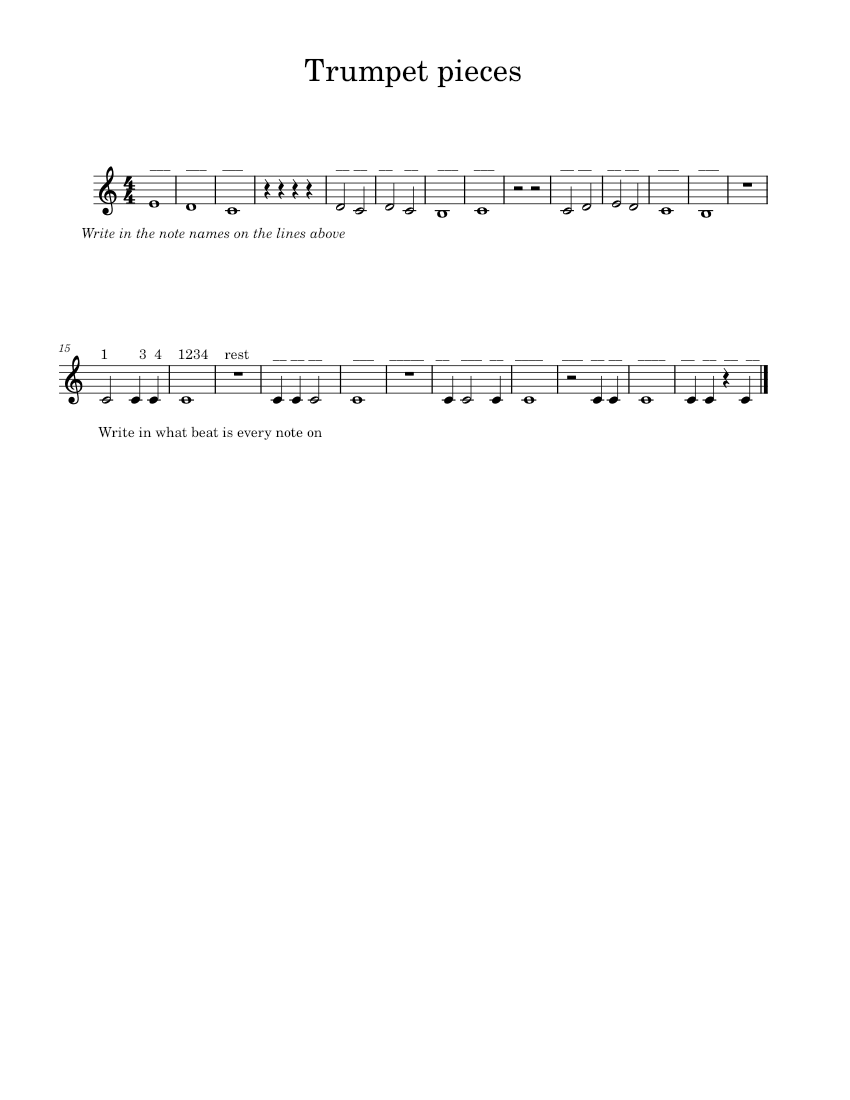 Trumpet pieces Sheet Music for Trumpet in b-flat (Solo) | MuseScore.com