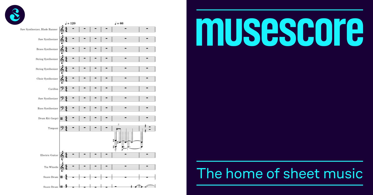 Blade Runner Theme – Jae Trilla Sheet music for Timpani, Guitar, Bass ...