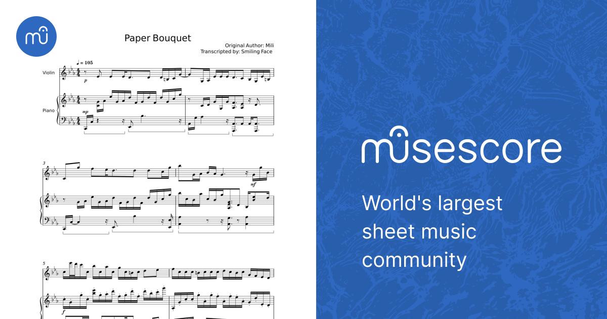 Paper Bouquet - Mili Sheet music for Piano, Violin (Solo) | Musescore.com