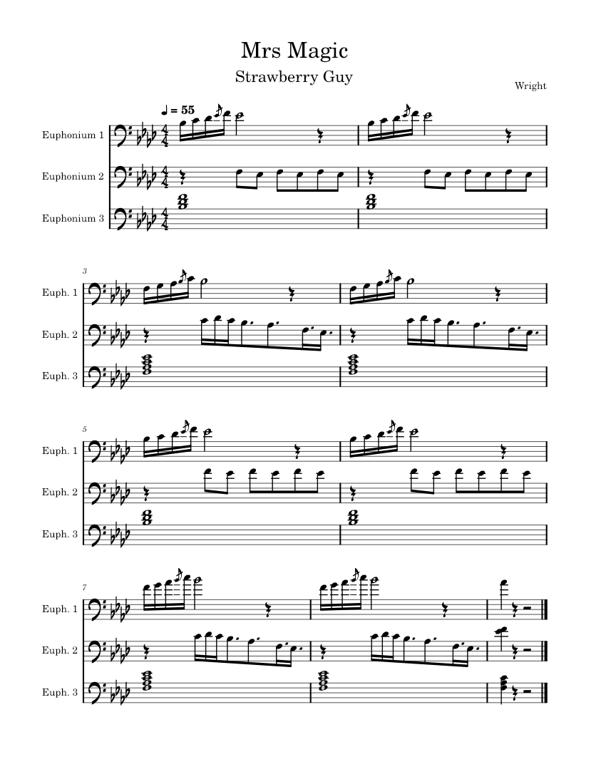 Mrs. Magic - Fanfare Sheet Music for Euphonium (Mixed Trio) | MuseScore.com