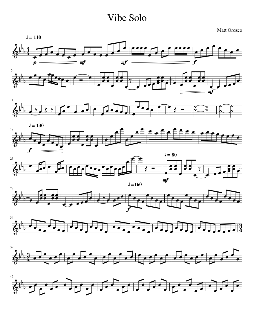 Vibe Solo Sheet music for Vibraphone (Solo) | Musescore.com