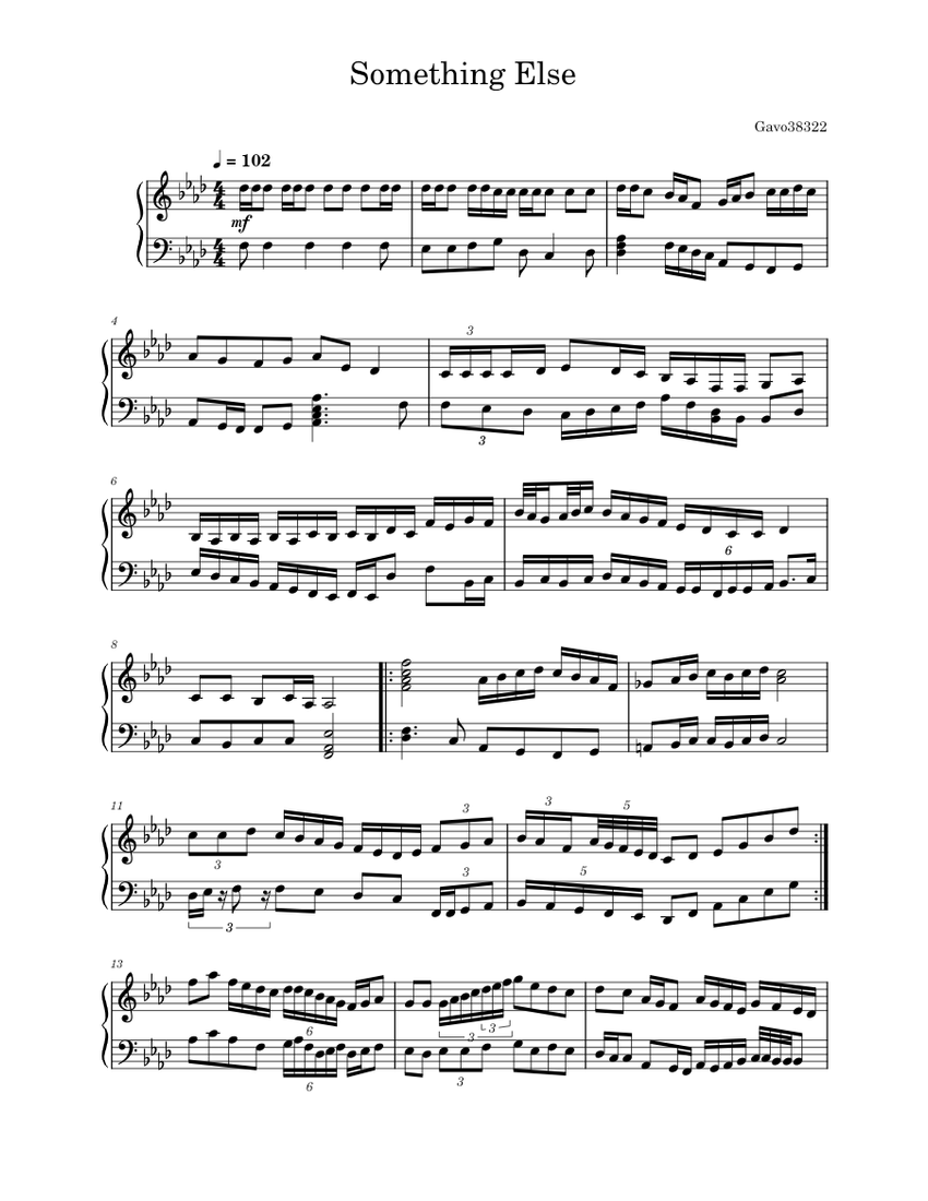 Something Else (WIP) Sheet music for Piano (Solo) | Musescore.com