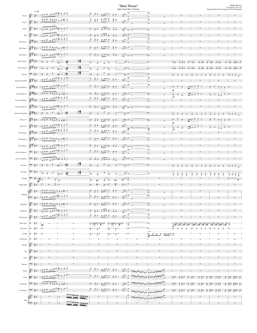 "Main Theme" From Super Smash Bros. Ultimate Sheet Music for Soprano ...