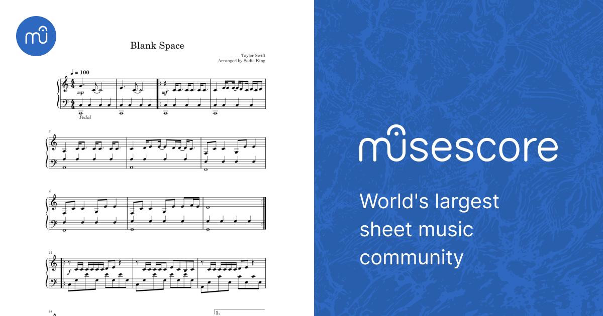 blank space xylophone notes