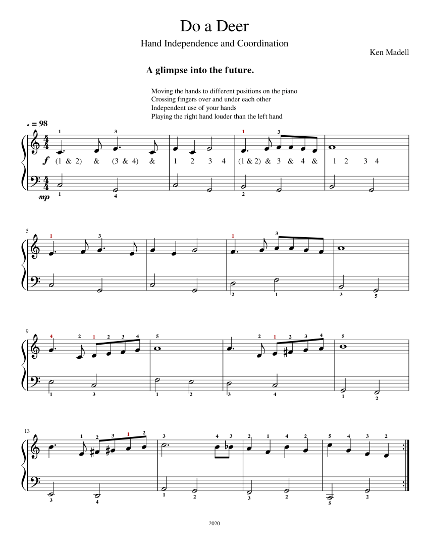 Do a Deer Sheet Music for Piano (Solo) Easy | MuseScore.com