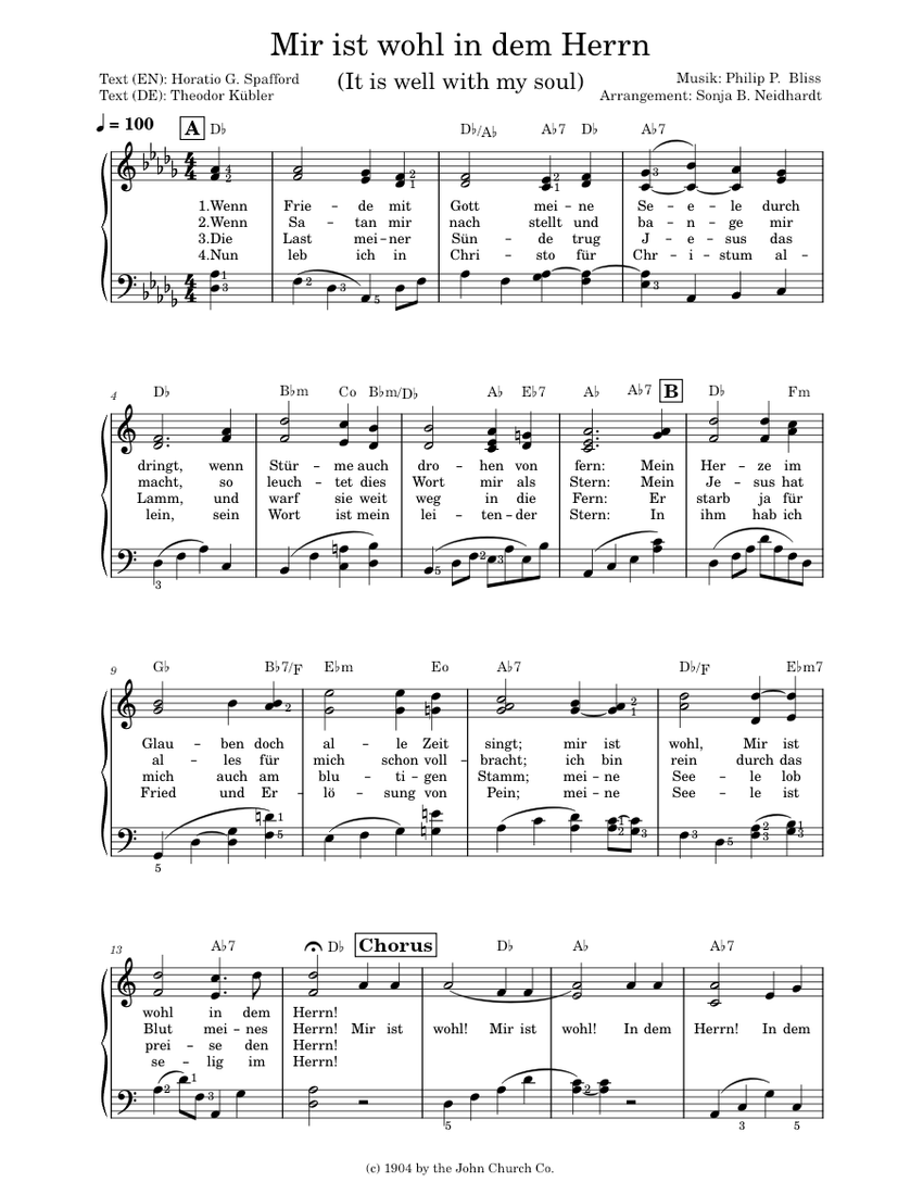 It is Well with My Soul – Philip Paul Bliss Mir ist wohl in dem Herrn ...