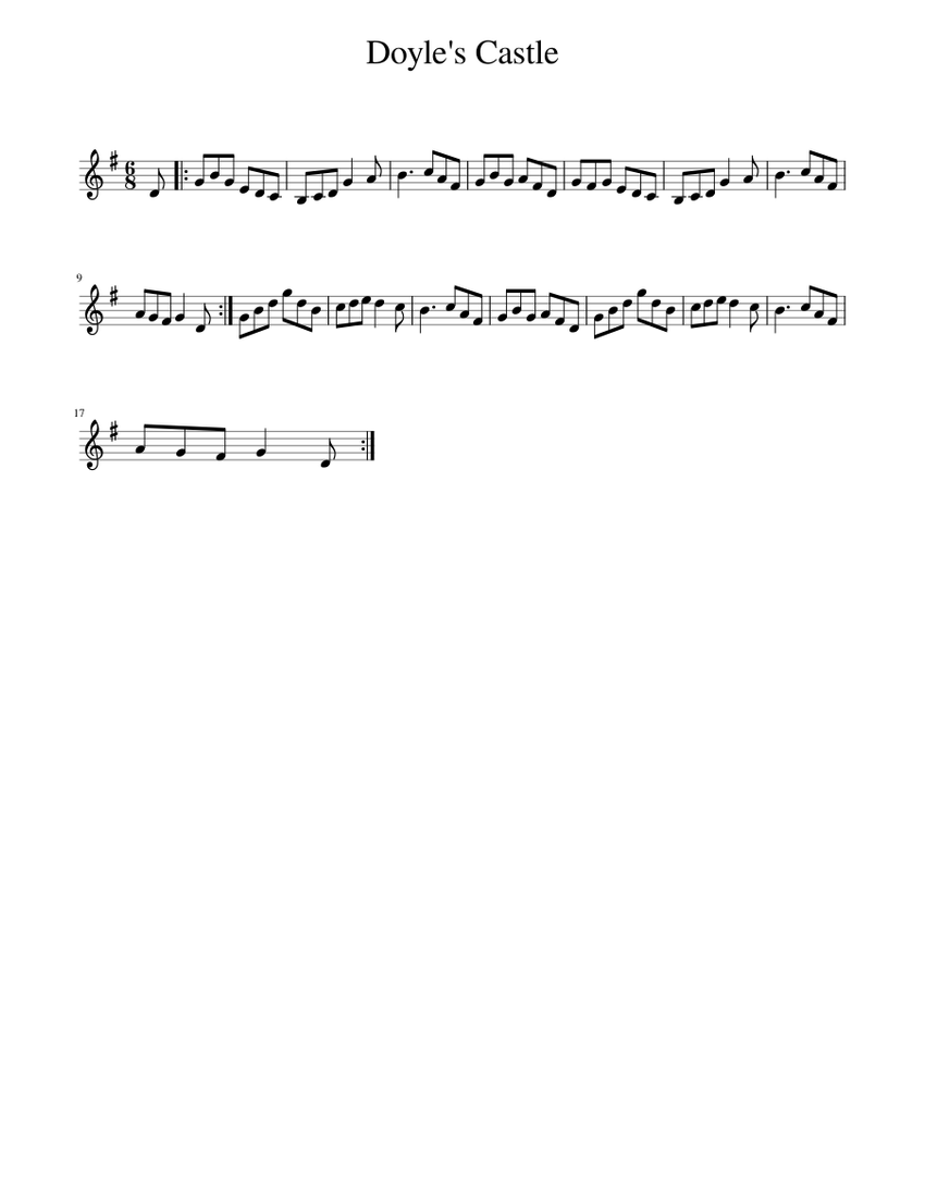 Doyle's Castle Sheet music for Piano (Solo) | Musescore.com