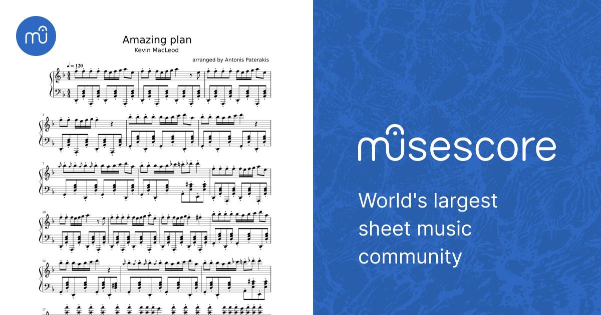 Amazing Plan – Kevin MacLeod Sheet music for Piano (Solo) | Musescore.com
