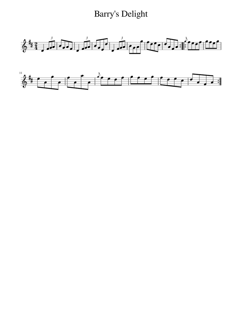 Barry's Delight Sheet music for Piano (Solo) Easy | Musescore.com