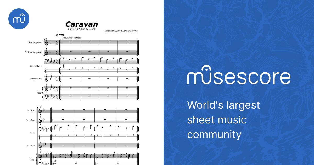 Caravan – Duke Ellington for Erin & the 99 Rests Sheet music for Piano ...