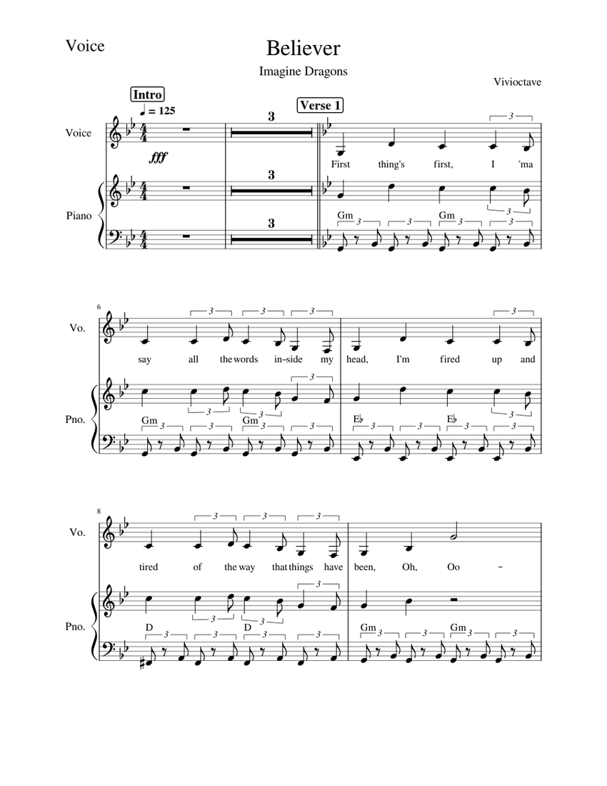 Believer – Imagine Dragons Believer - Imagine Dragons Mini Orchestra ...