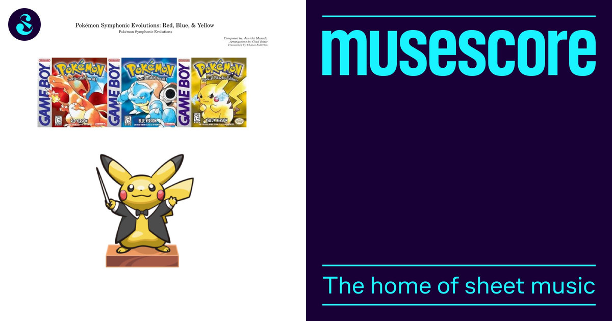 Pokémon Symphonic Evolutions: Red, Blue, & Yellow | Generation 1 Sheet ...