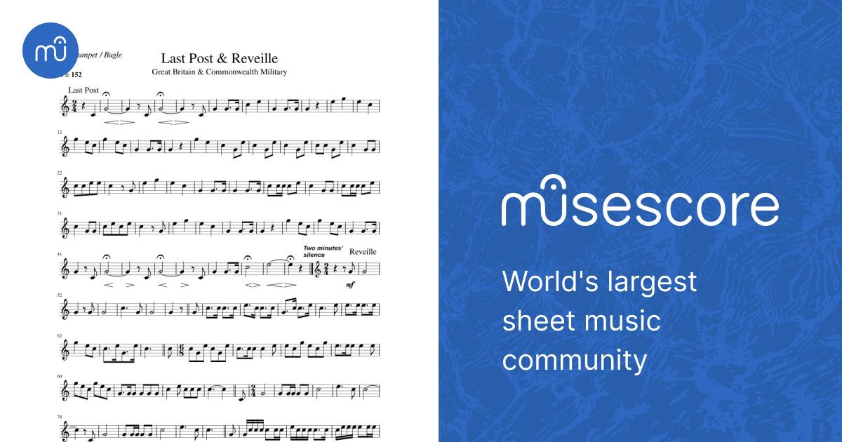 Last Post & Reveille (UK) Sheet Music for Trumpet in b-flat (Solo ...