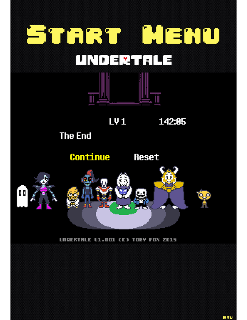 002 093 Undertale OST - Start Menu (Full) [Toby Fox] Sheet Music for ...