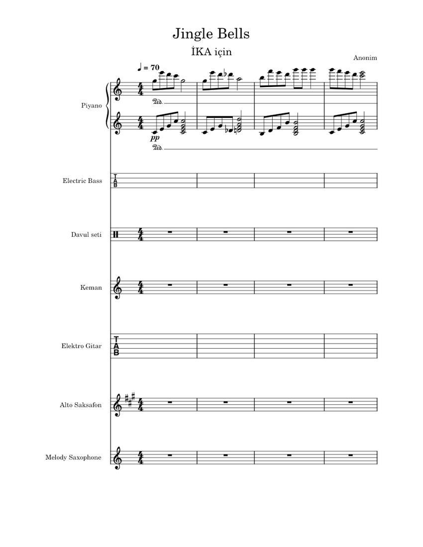 Jingle bells – Misc Traditional Jingle Bells Sheet Music and Tab for ...
