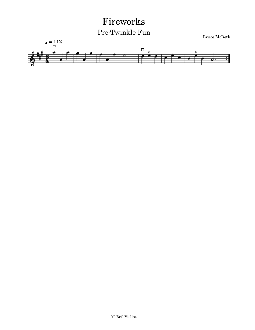 Fireworks Sheet Music for Violin (Solo) | MuseScore.com