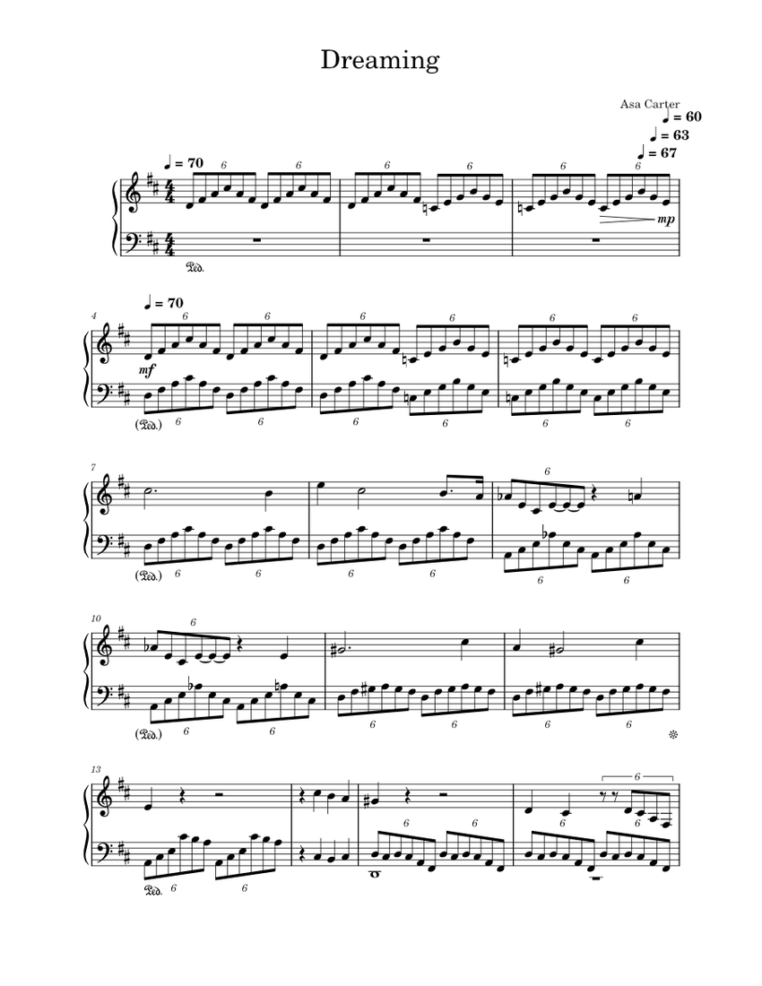 Dreaming Sheet music for Piano (Solo) | Musescore.com