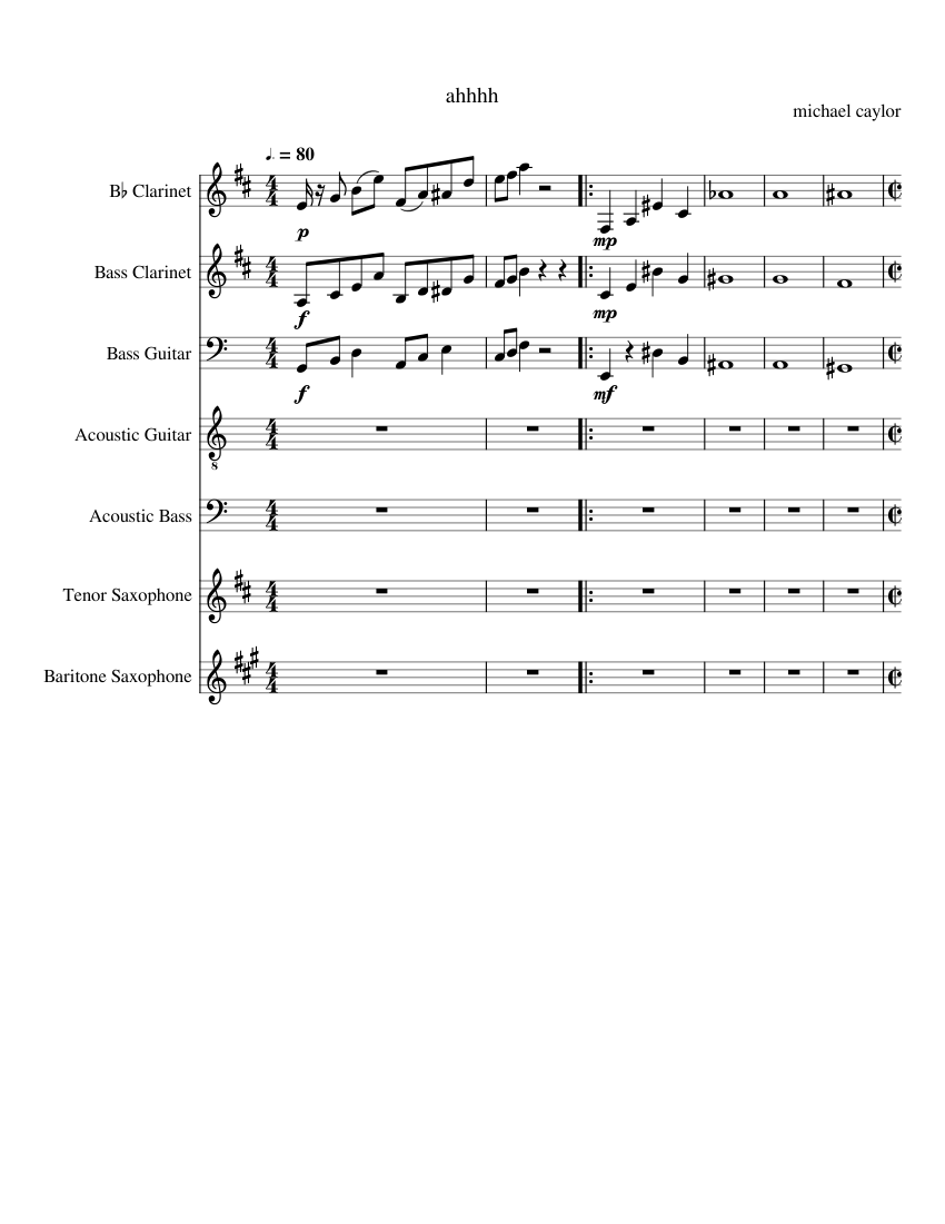 Video Game Instrumental 15% complete Sheet music for Clarinet in b-flat ...