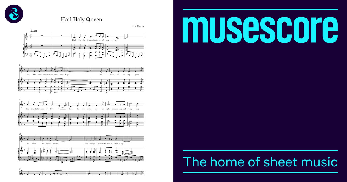 Hail Holy Queen Sheet music for Organ, Synthesizer (Mixed Trio ...