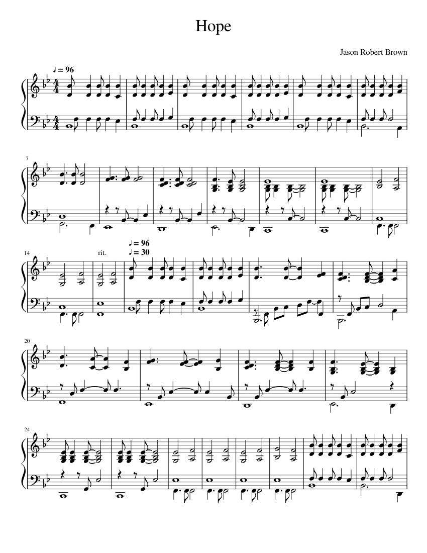 Hope Sheet music for Piano (Solo) Easy | Musescore.com