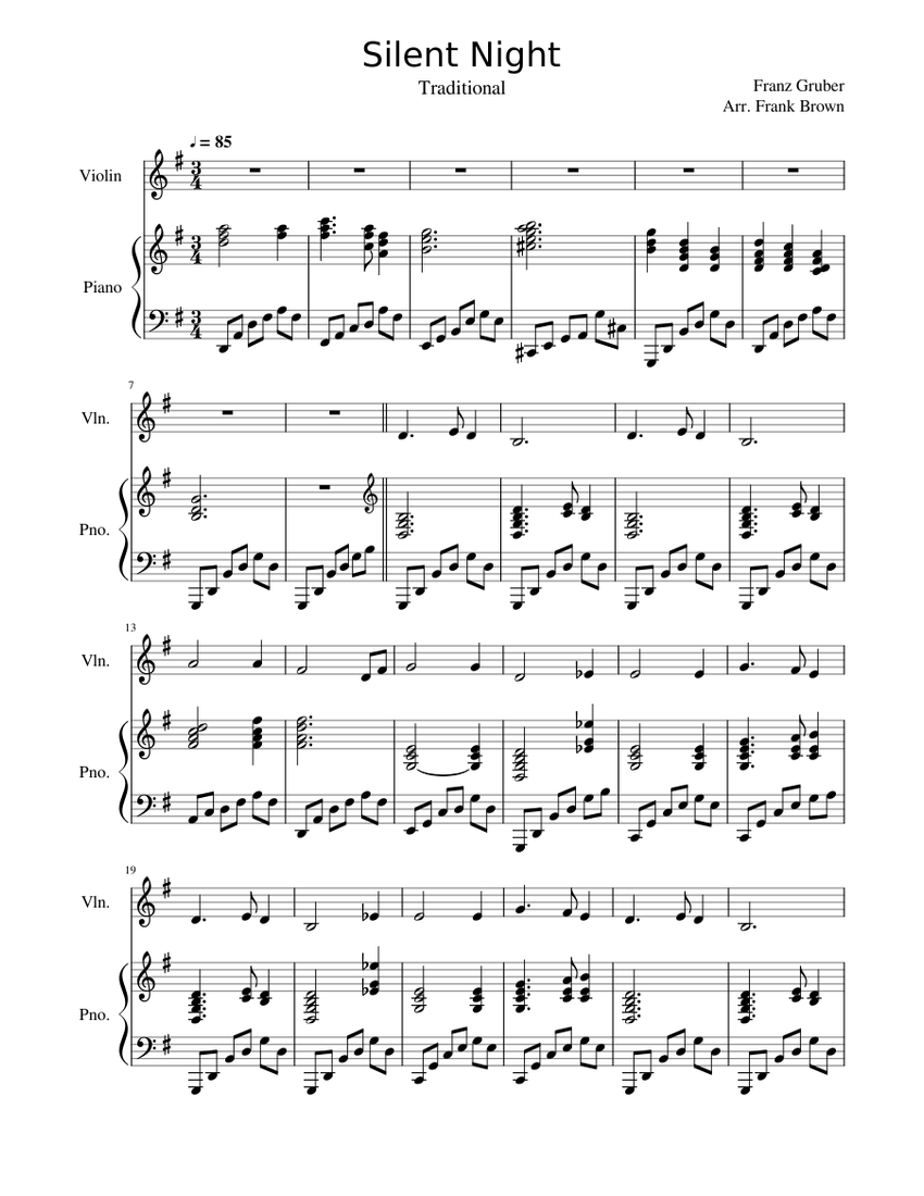 1234 Sheet music for Piano, Violin (Solo) | Musescore.com