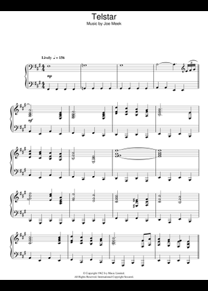 Telstar - Joe Meek Sheet Music with Chords for Piano (Solo) easy ...