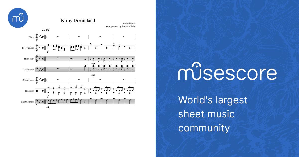 Kirby Dreamland Sheet music for Trombone, Flute, Trumpet in b-flat ...