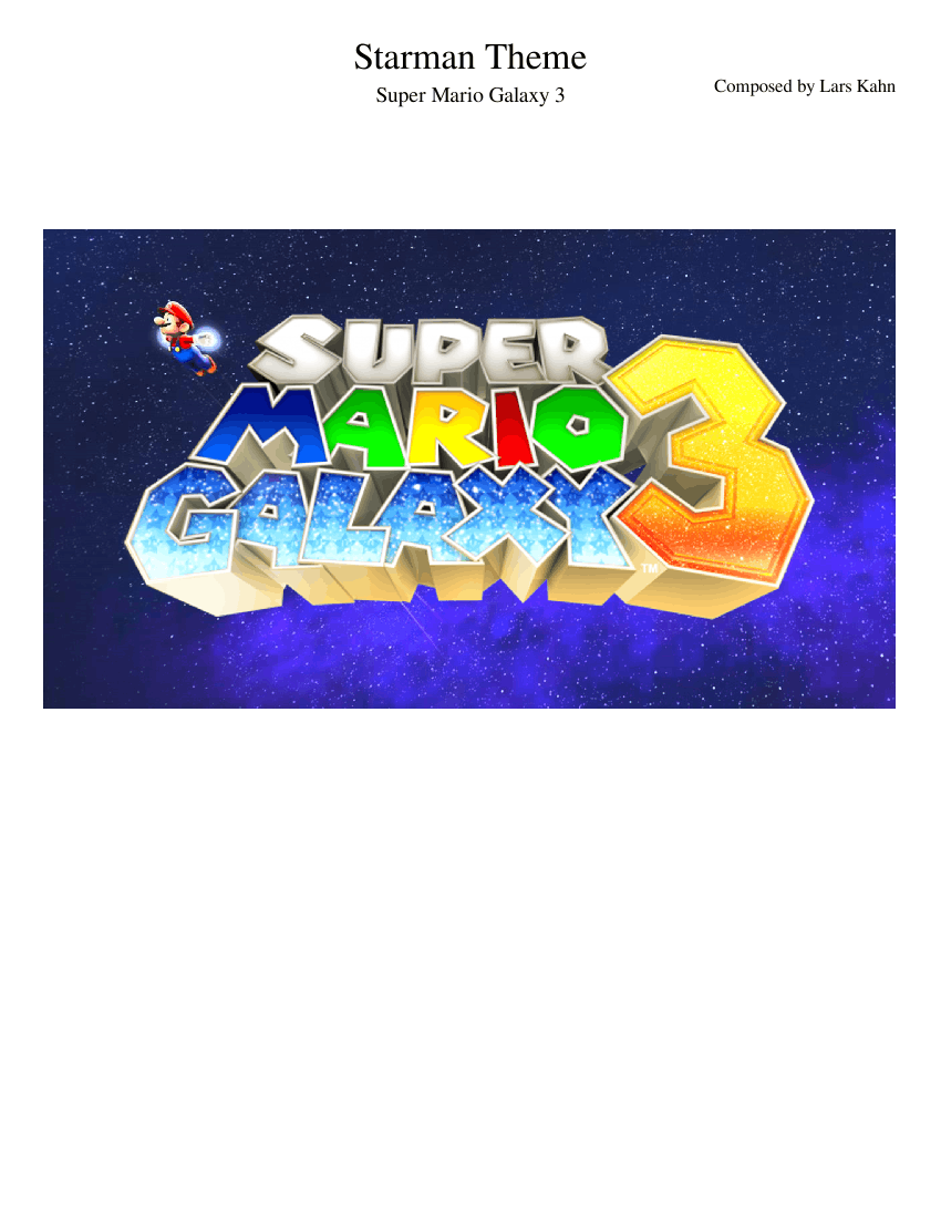 Starman Theme - Super Mario Galaxy 3 Sheet music for Violin, Bass ...