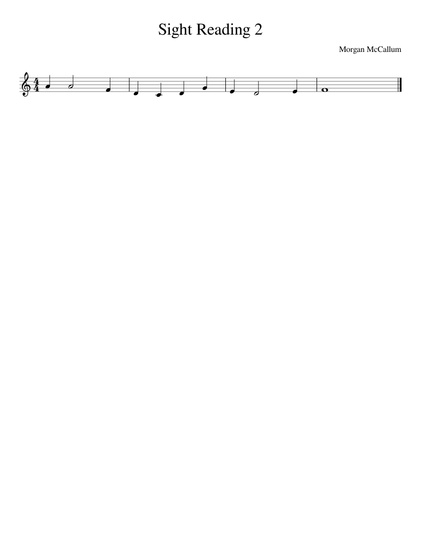 Sight Reading 2 Sheet Music for Clarinet in b-flat (Solo) | MuseScore.com