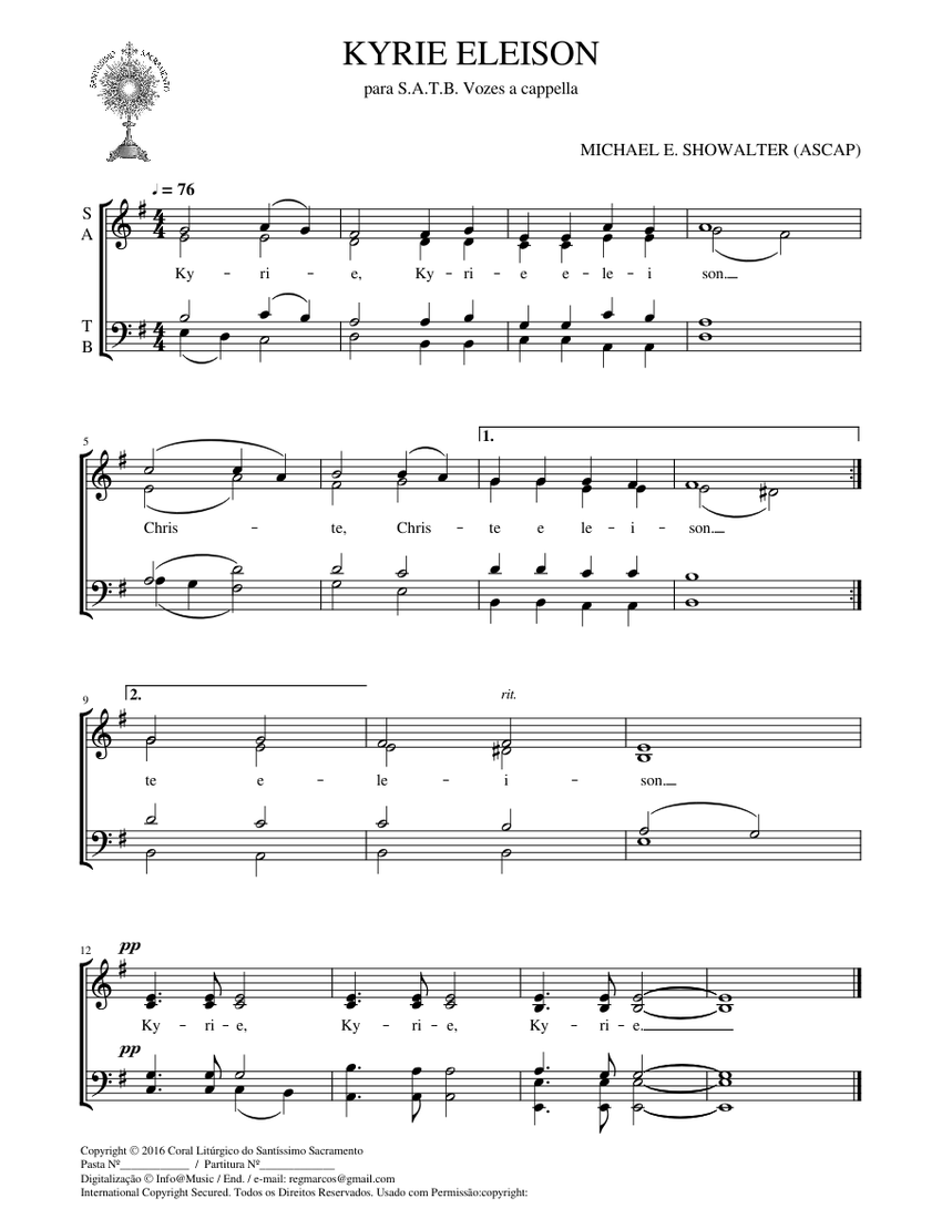 KYRIE_ELEISON Sheet Music for Vocals (Church Choir) | MuseScore.com