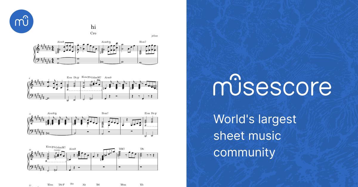 Hi – Cro Cro - hi Sheet music for Piano (Solo) Easy | Musescore.com