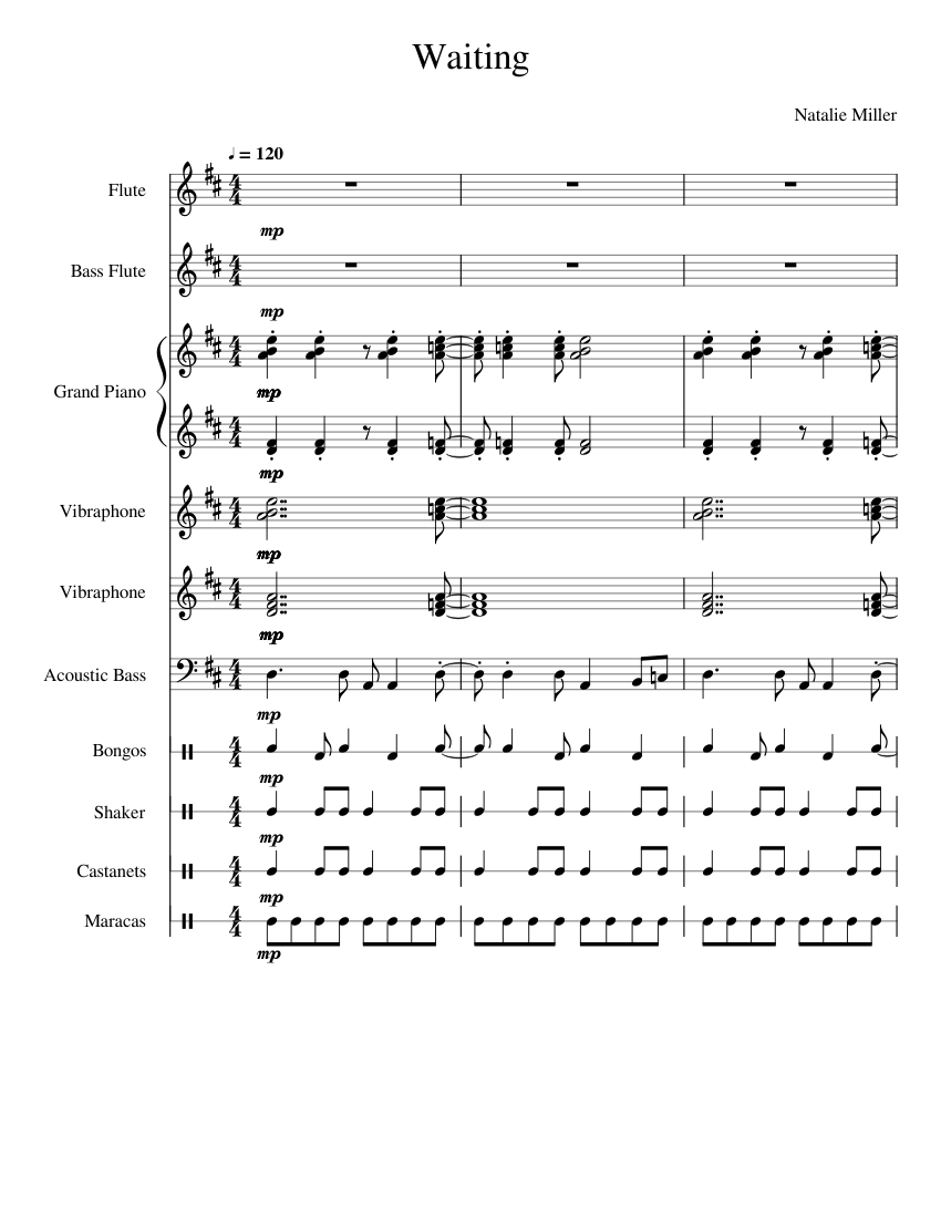 Lobby Sheet music for Piano, Flute, Vibraphone, Bass guitar & more ...