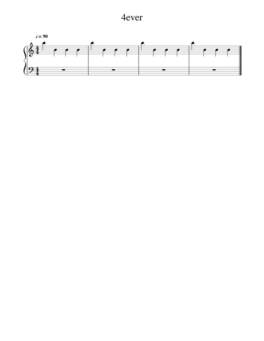 4ever Sheet music for Piano (Solo) Easy | Musescore.com