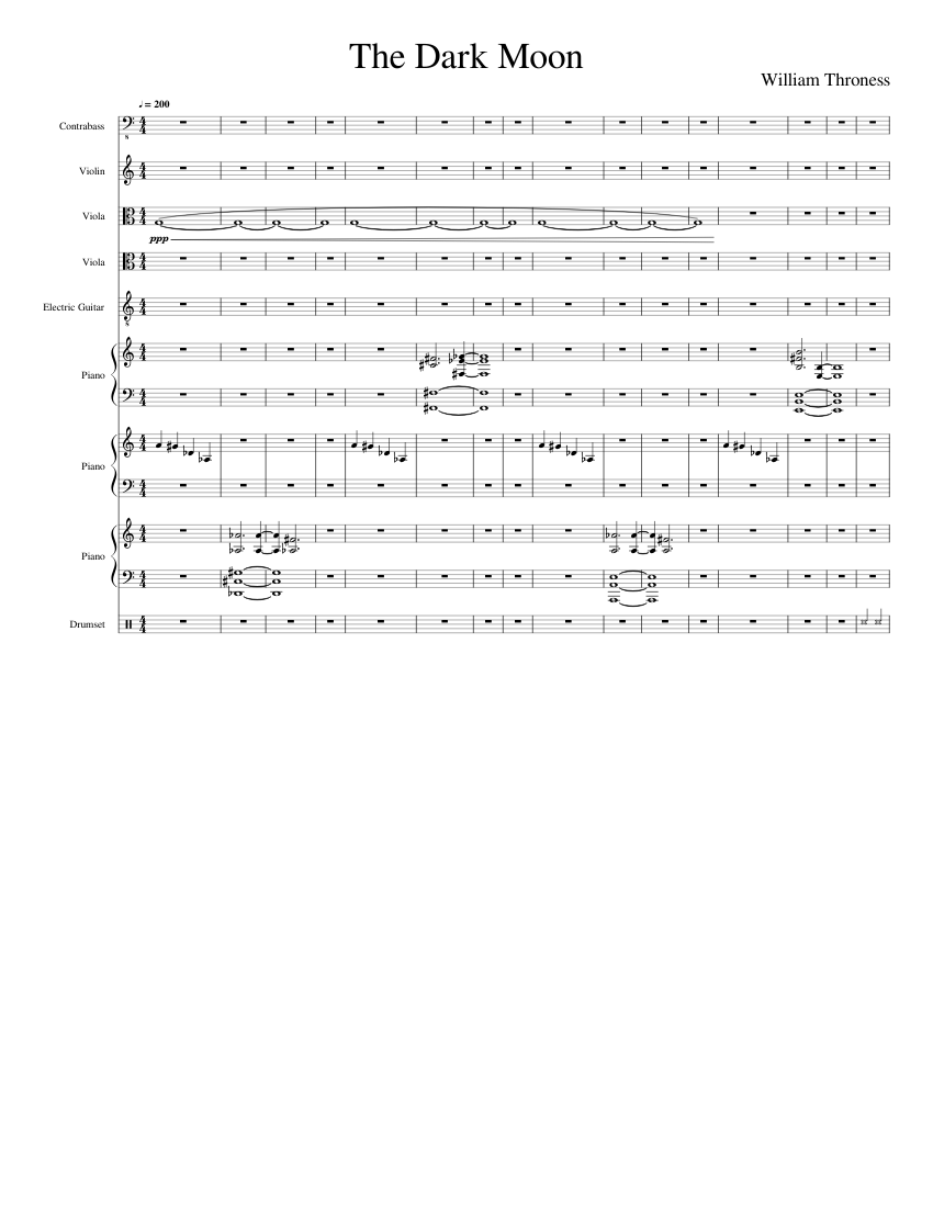 The Dark Moon Sheet music for Piano, Contrabass, Violin, Viola & more ...