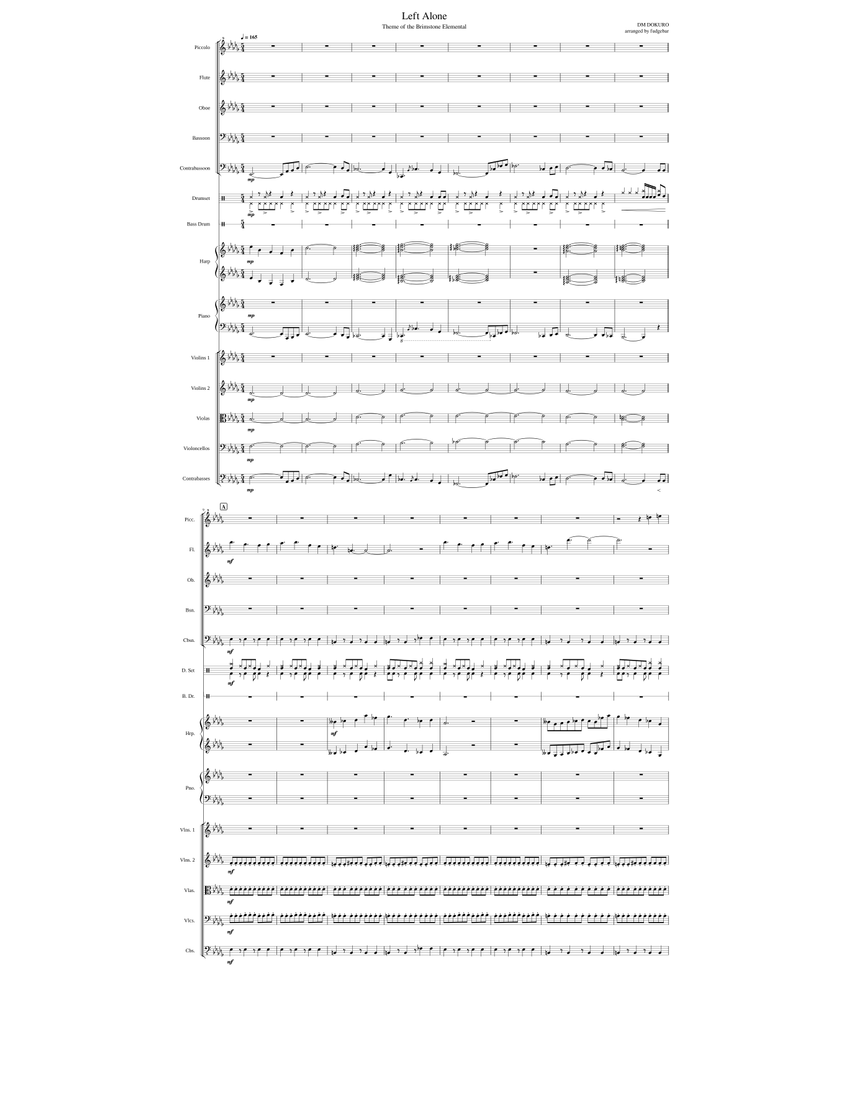 Terraria Calamity Mod: Left Alone (Theme of the Brimstone Elemental) Sheet Music for Piano ...