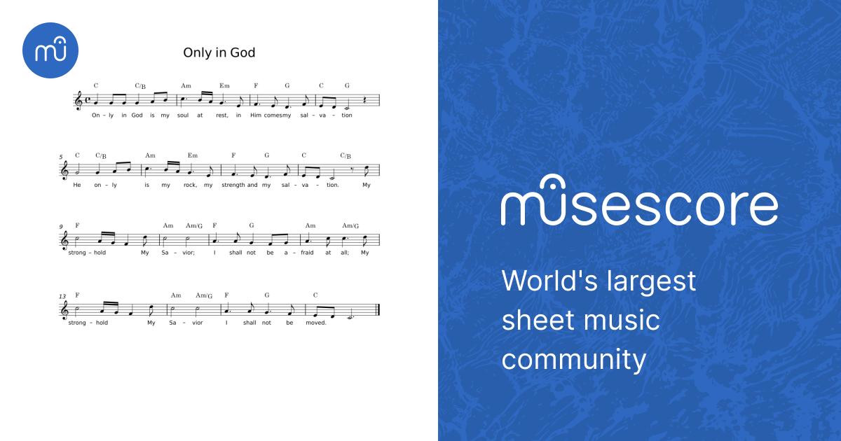 Only in God Sheet Music for Synthesizer (Solo) | MuseScore.com